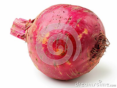 Close-up Image Of A Fresh Raw Beetroot With Vibrant Colors, Isolated On ...