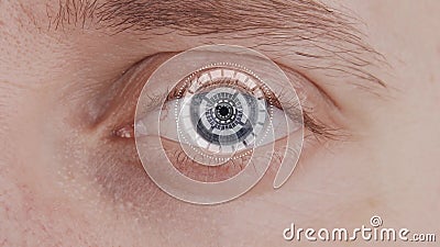 Human Eye Identification Scan Technology Interface 4K Stock Video ...