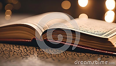 Open Quran Book With Arabic Calligraphy Royalty-Free Stock Photo ...