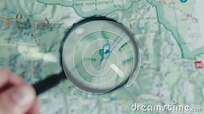 A Close Up of the Magnifying Glass Used To Look at the Map. Looking for ...
