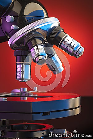 Close Up Of Microscope Turret And Platen Royalty-Free Stock Photo ...