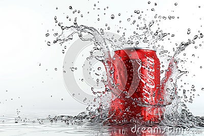 CocaCola Can Splashing In Water Royalty-Free Stock Photography ...
