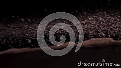 Close Up Process of Crushed Rubble Falling, Mining Industry. Crushing ...