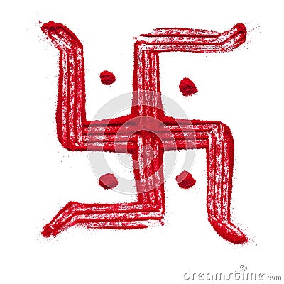 Close Up Of Red Color Swastik. Stock Illustration - Image: 63768587