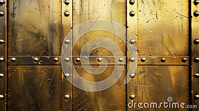 Riveted Gold Metal Panels With Vertical Seams Royalty-Free Stock ...