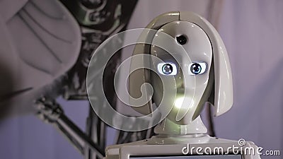 Kharkiv, Ukraine - 09 November 2019: Close Up of Female Robot Head ...