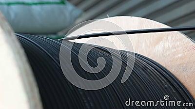 Rolling Cable Wire Fiber Optic Stock Video - Video of large, closeup ...