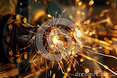 Closeup Of Sparking Highvoltage Equipment In A Dramatic Display Of ...