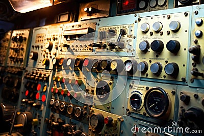 Close-up Of Submarine Control Panels With Various Buttons Royalty-Free ...