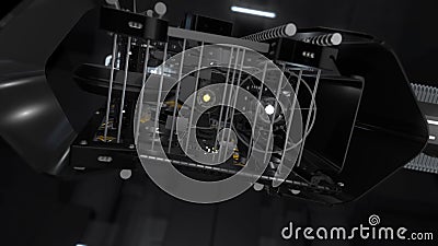 Close Up of Technical Flaps Opening with Rotating Mechanism Behind Them ...