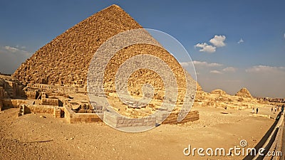 Close Up View of Pyramid of Giza in Egypt Walking beside the Masssive ...