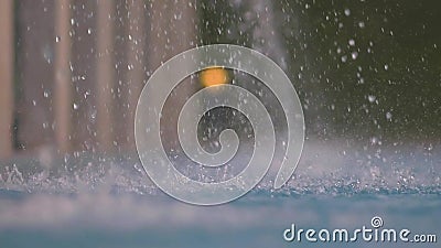 Close-up View of Water Falling into a Pool Stock Footage - Video of ...