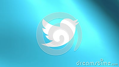 Twitter Flag Seamless Loop stock video. Video of famous - 111136407