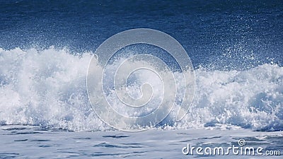 Close Up of Windy Ocean Waves. Stock Video - Video of edge, extreme ...