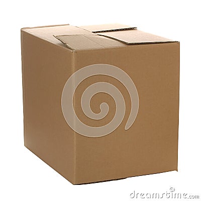 Closed Cardboard Box Stock Photo - Image: 4013410