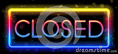 Closed Neon Sign Stock Images - Image: 15918384