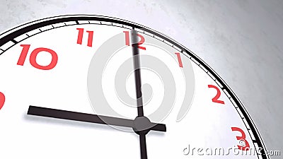 Closeup Animation of a Wall Clock Stock Video - Video of minute ...