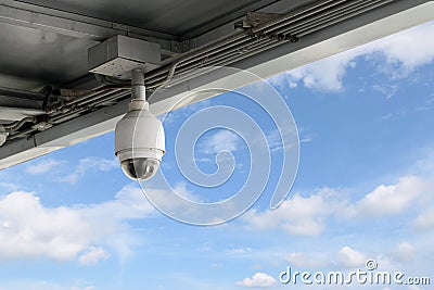 Closeup CCTV Cameras On The Roof Royalty-Free Stock Photo ...