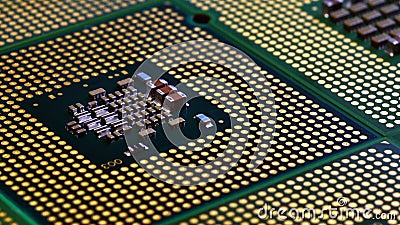 Closeup of Computer Chip Processors Zoom Effect. 4K UHD Video Stock ...