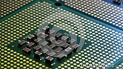Closeup of Computer Chip Processors Zoom Effect. UHD Video Stock Video ...