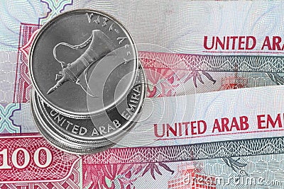UAE Currency Dirhams Closeup Note Stock Image - Image of currency ...
