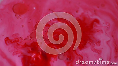 Red Paint Falling Down on Wall Stock Video - Video of artist, colorful ...