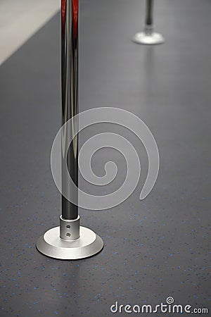 Closeup Holding Handrail ( Grip ) For Standing Passengers Fix On Floor ...