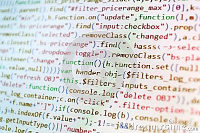 Closeup Of Java Script, CSS And HTML Code. Stock Photo | CartoonDealer.com #124596756