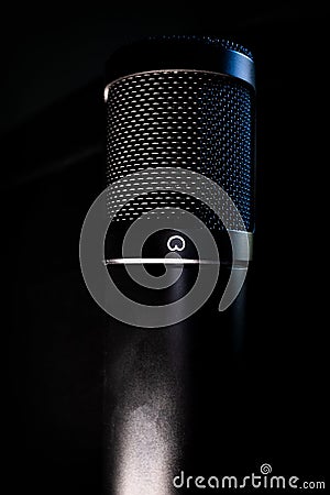 Closeup Of Large Diaphragm Condenser Microphone With Cardioid Polarity ...