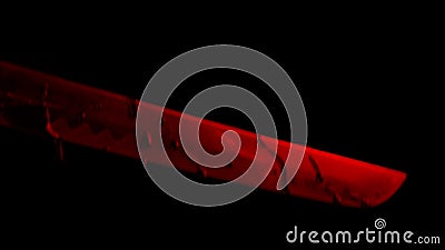 Sword Drips Blood in Red Light Stock Footage - Video of medieval ...