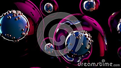 Closeup View of a Realistic Cell with Nucleus and Wall. Stock Footage ...