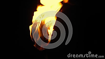 Medieval Fire Torch Burning Stock Video - Video of burning, closeup ...