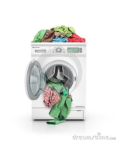 Clothes Falling Out Of The Washing Machine Stock Image | CartoonDealer ...