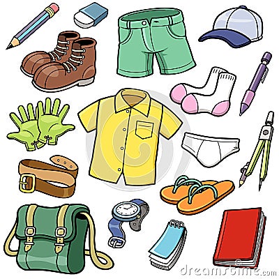 Clothes Set Cartoon Vector | CartoonDealer.com #37762477