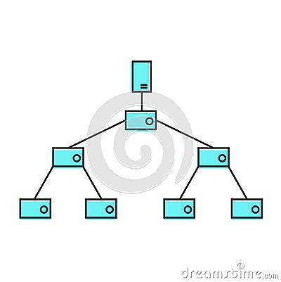 Cloud Computing Diagram, Topology Tree, Network Topology. Stock Image ...