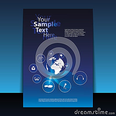 Cloud Computing Flyer Or Cover Design Stock Photo - Image: 32104140