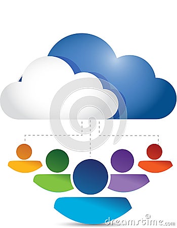 Cloud Computing Icon Teamwork Royalty Free Stock Photos - Image: 34349648