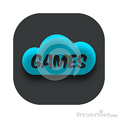 Cloud Gaming App Icon Business Logo Stock Vector - Image: 89201821