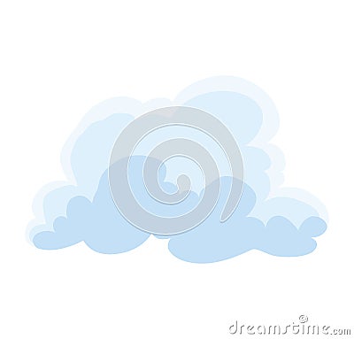 Cloud Icon. Abstract White Cloudscape Icon Symbol. Shapes In Flat Style ...