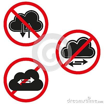 Cloud Sync Prohibited. Data Exchange Restriction. No Cloud Storage ...