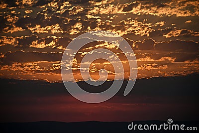 Sky And Clouds During The Sunset With Never Seen Colors Stock Image ...