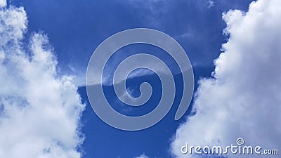 Clouds Natural Movement in Opposite Direction with Clear Sky. Stock ...