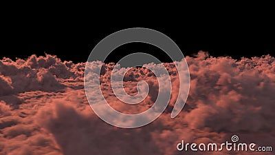 Flying Above the Cinematic Sunset Clouds Background Loop with Alpha ...