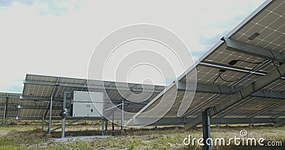 Footage of the Rear Sides of the Solar Panels at the Solar Power ...