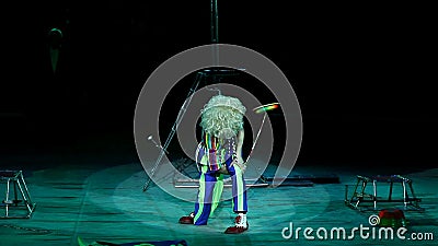 Clown Performance In The Circus Stock Footage - Video of makeup ...