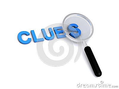 Clues With Magnifying Glass On White Royalty-Free Stock Photography ...