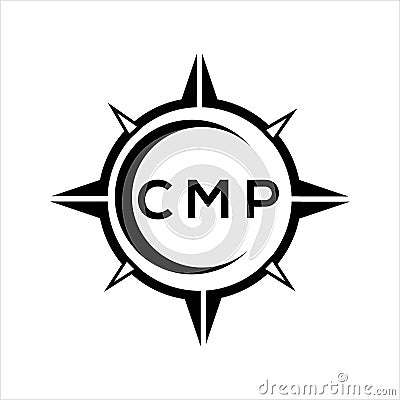 CMP Abstract Technology Circle Setting Logo Design On White Background ...