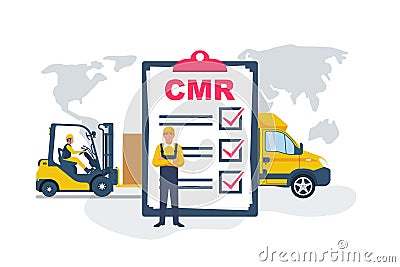 CMR Concept. Shipping Document. Logistics Concept. Worldwide Logistics ...
