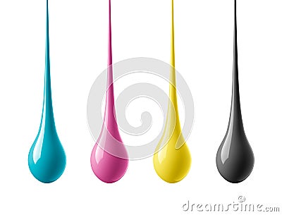 Cmyk Drops Stock Photo - Image: 43191185