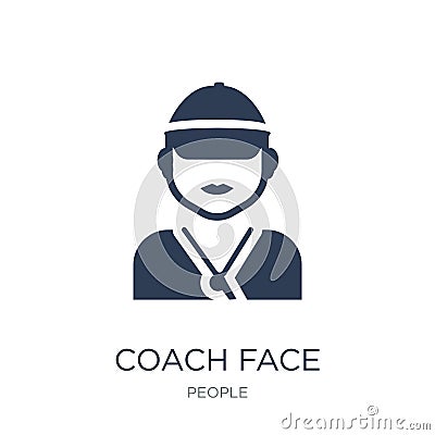 Coach Face Icon. Trendy Flat Vector Coach Face Icon On White Background ...